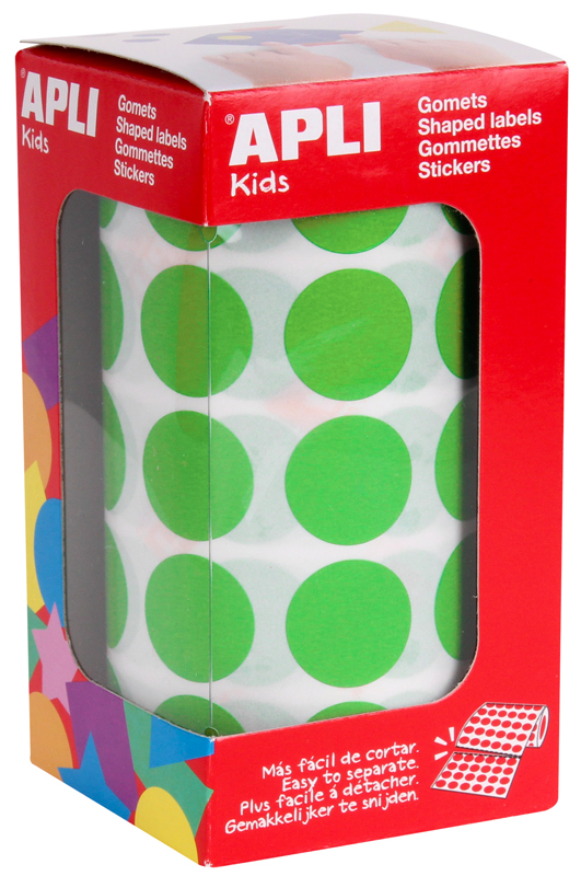 ROULEAU 1770 GOMMETTES RONDES 20MM VERT CLAIR K755507 - Interdacta